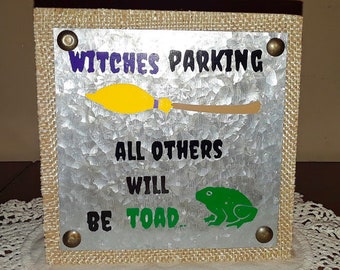 Broom Parking Toad Halloween Sign. - Etsy