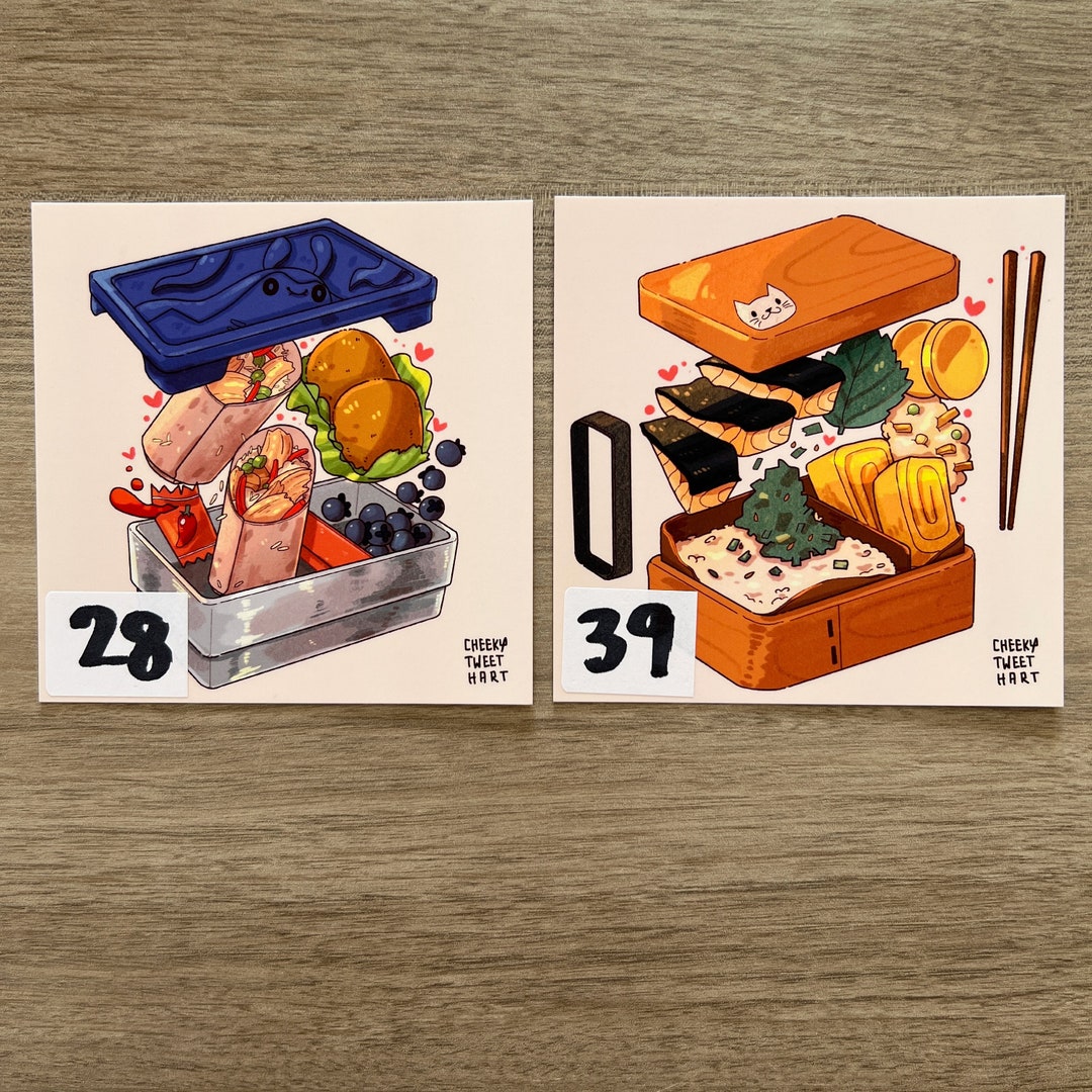 Art Prints Mantachan Bento Box, Saba Bento Wall Decor Art Deco Postcard ...