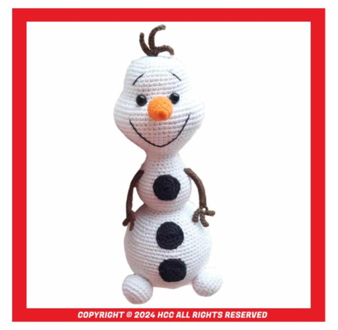 Olaf Crochet Pattern Amigurumi, Stuffed Animal, Toy Olaf From Frozen ...