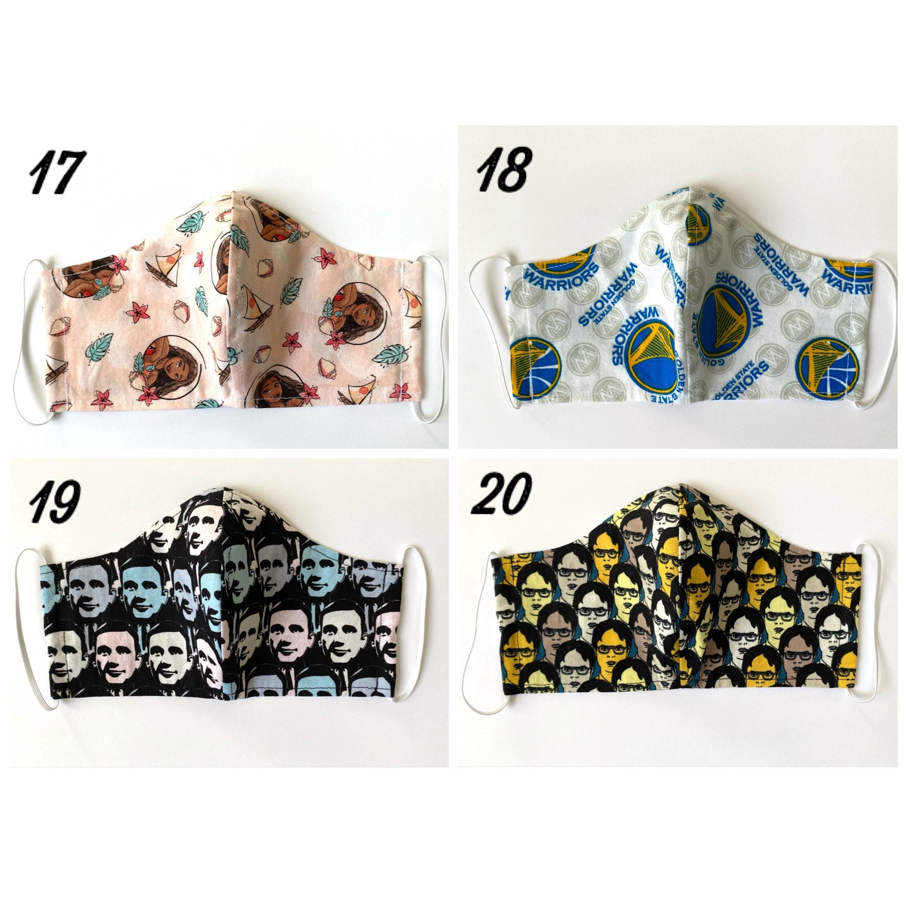 Contoured Face Mask With Filter Pocket and Adjustable Nose Wire ...