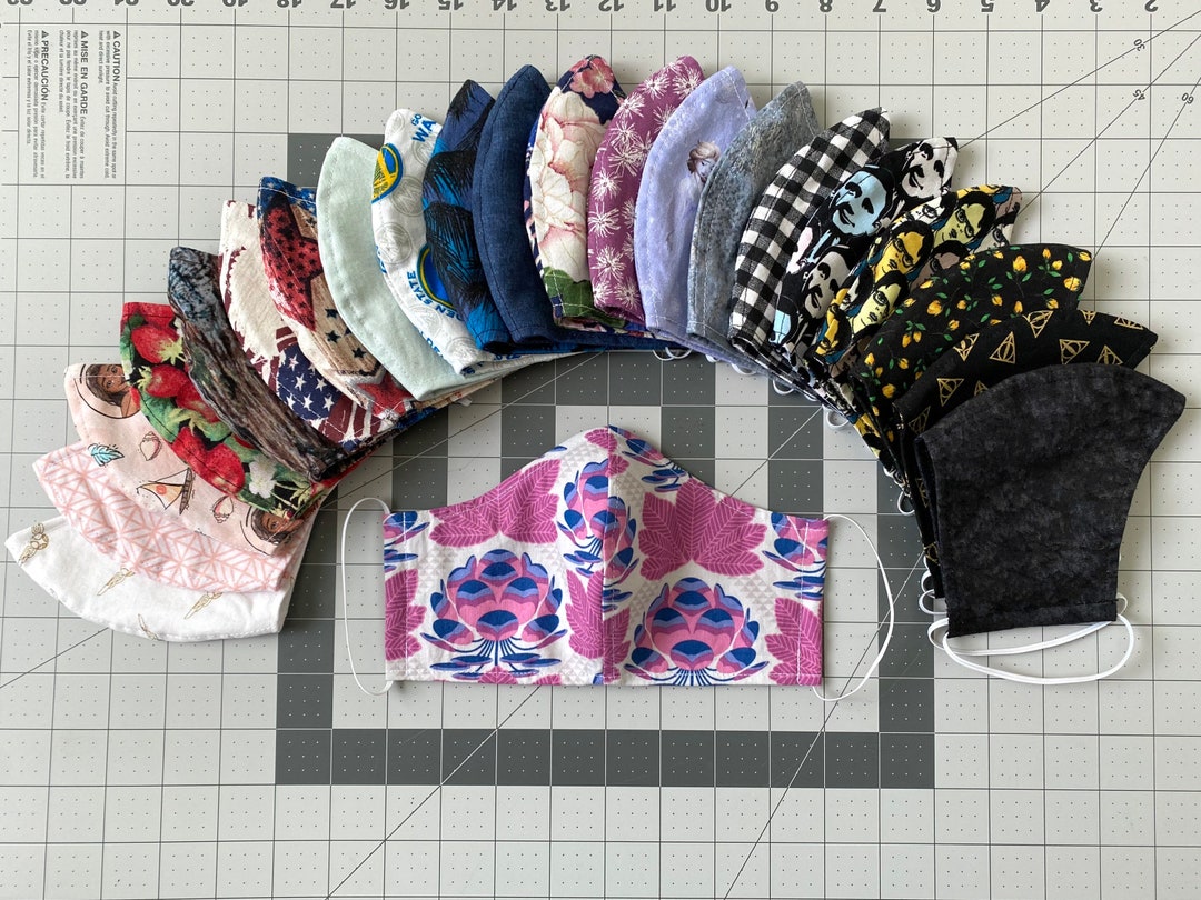 Contoured Face Mask With Filter Pocket and Adjustable Nose Wire ...