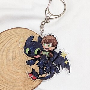 HTTYD Hiccup & Toothless Acrylic Keychain Charms - Etsy
