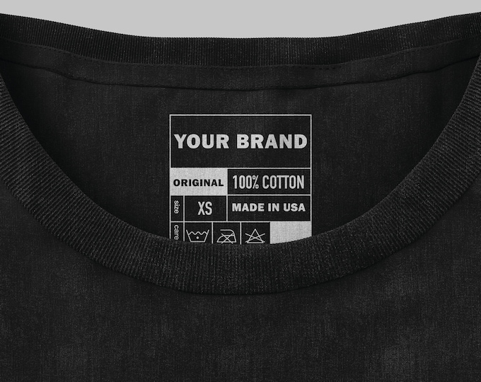 CUSTOM NECK LABEL Transfer Affordable Custom Neck Tag for T Shirt and ...