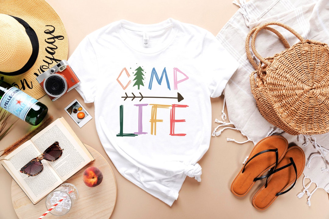 Colorful Camp Life T-shirt, Summer Vacation Shirt, Summer Camp Tee ...
