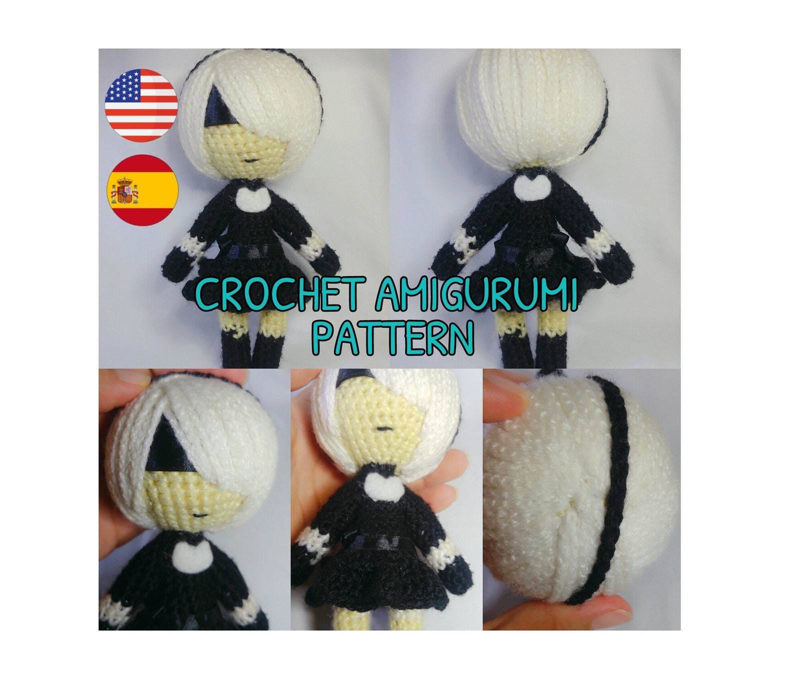 2B Nier Automata Amigurumi Doll Pattern - Etsy