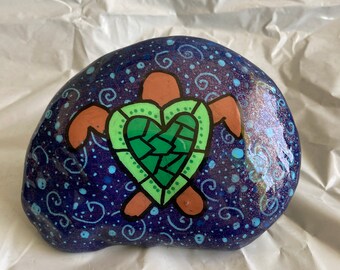 Painted Rock Turtle - Etsy