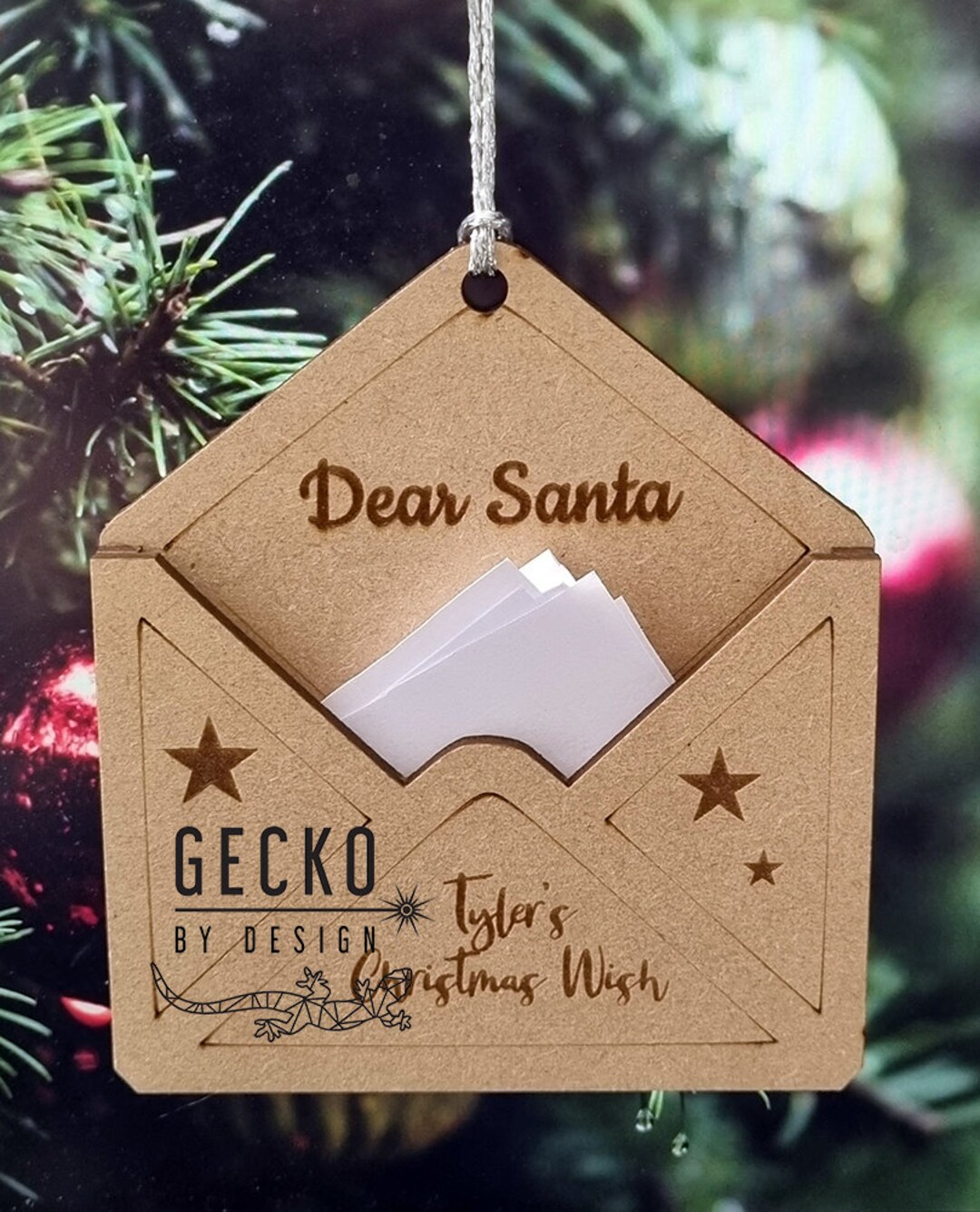 Santa Wish List Ornament - DIGITAL DOWNLOAD SVG Template - Etsy