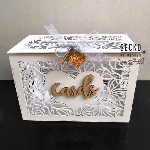 Card Box Svg Laser Cut File Wedding Card Box Laser Cut File - Etsy