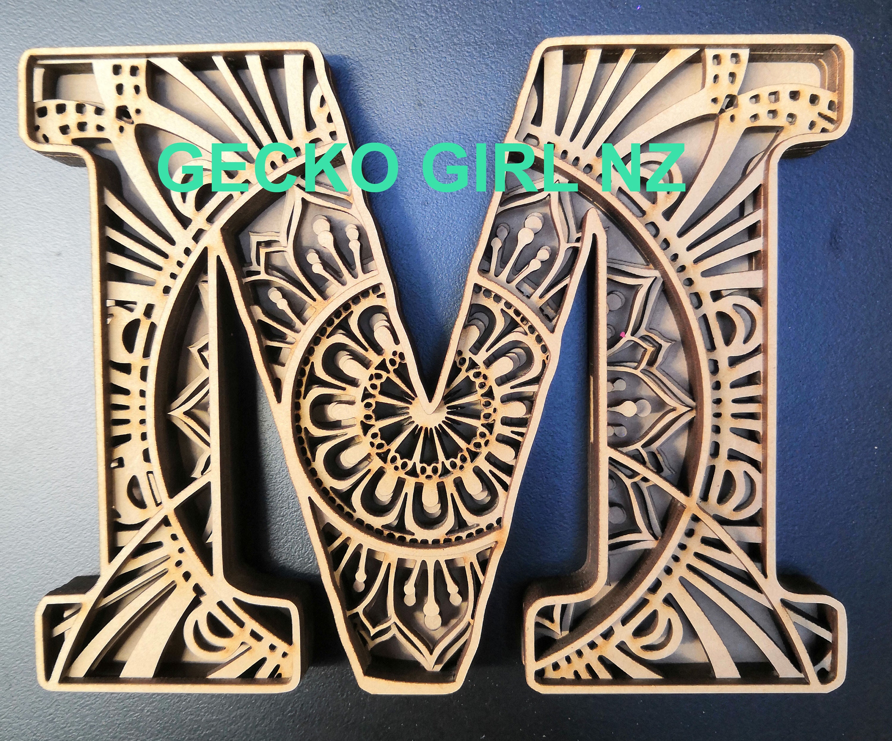 3D 5 Layer Letter M Mandala Paper/laser Cut Digital Download SVG ...