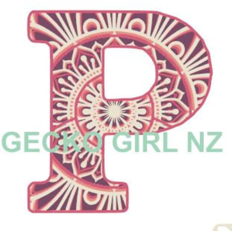 3D 5 Layer Letter P Mandala Paper/laser Cut Digital Download SVG ...