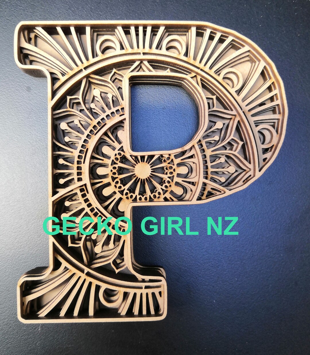 3D 5 Layer Letter P Mandala Paper/laser Cut Digital Download SVG ...