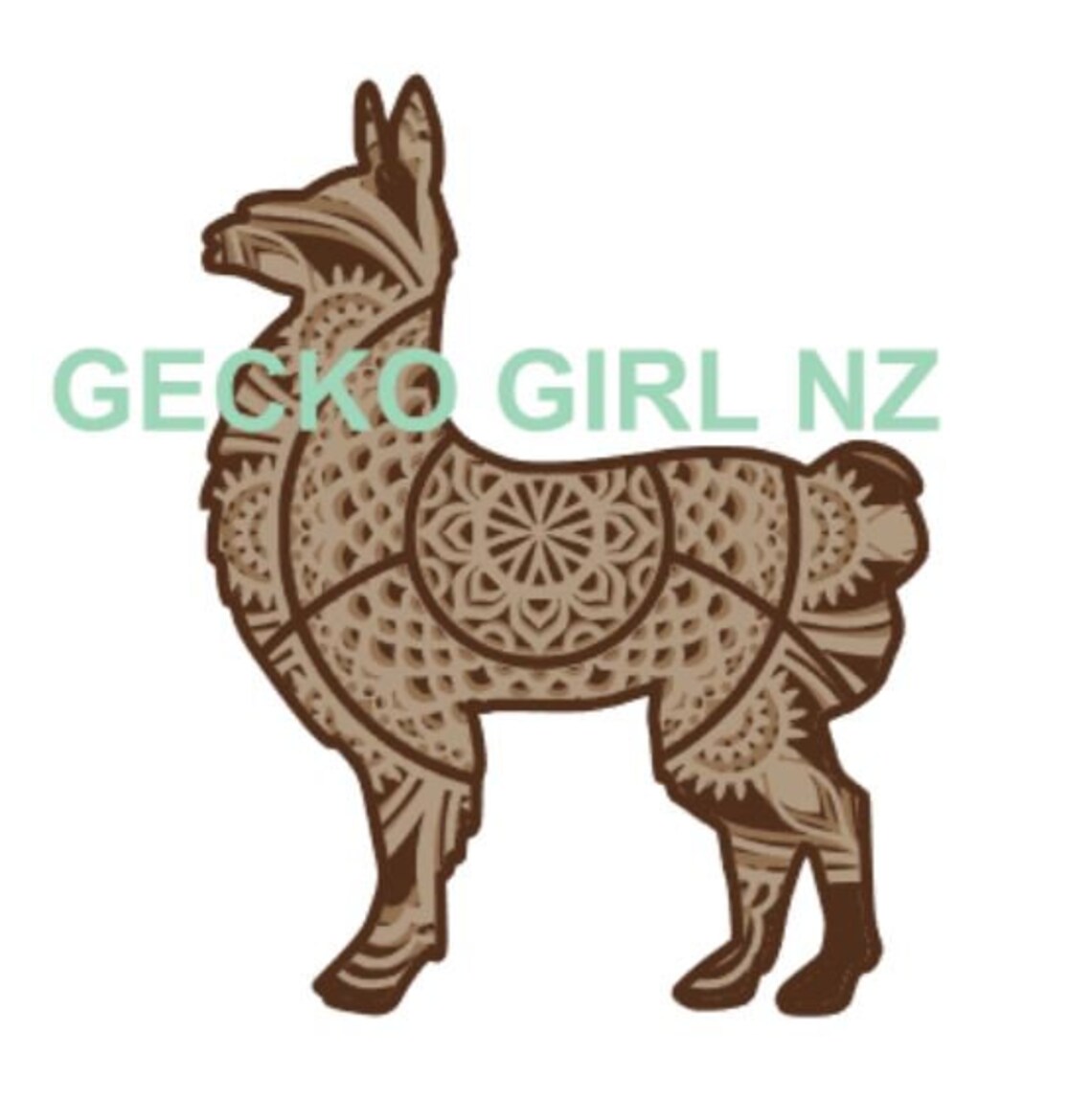 3D 4 Layer Mandala Llama Paper/laser Cut Digital Download SVG | Etsy