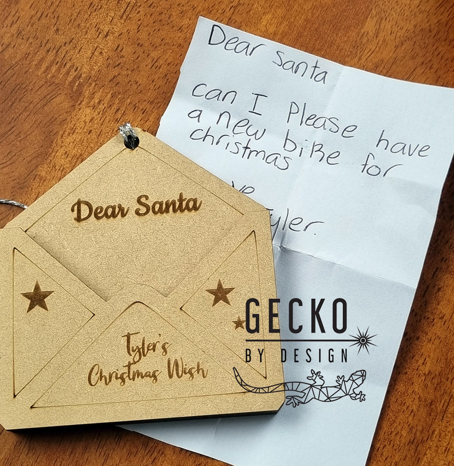 Santa Wish List Ornament DIGITAL DOWNLOAD SVG Template - Etsy