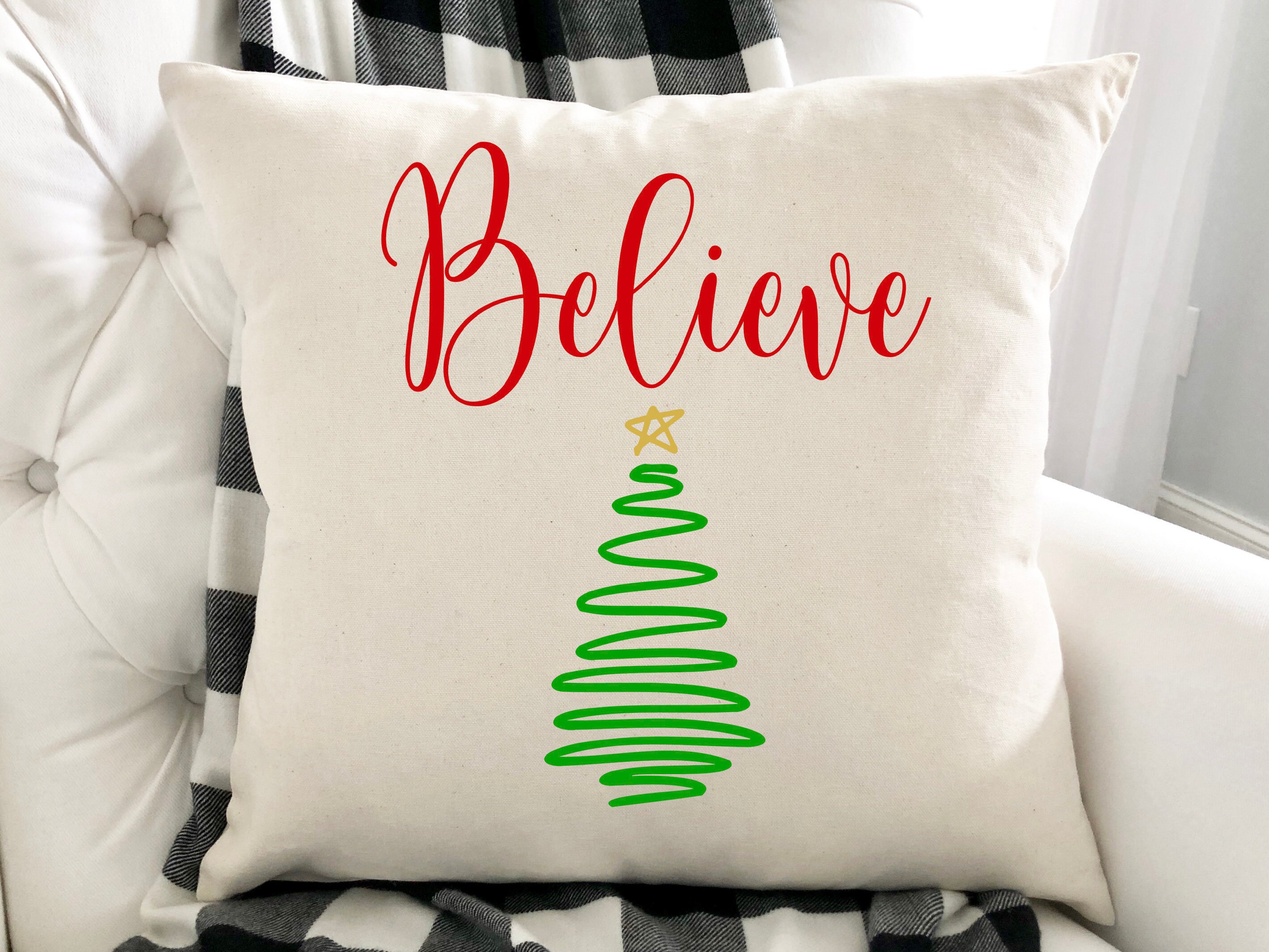 Believe Holiday Christmas Tree Graphic SVG PNG DXF For - Etsy España
