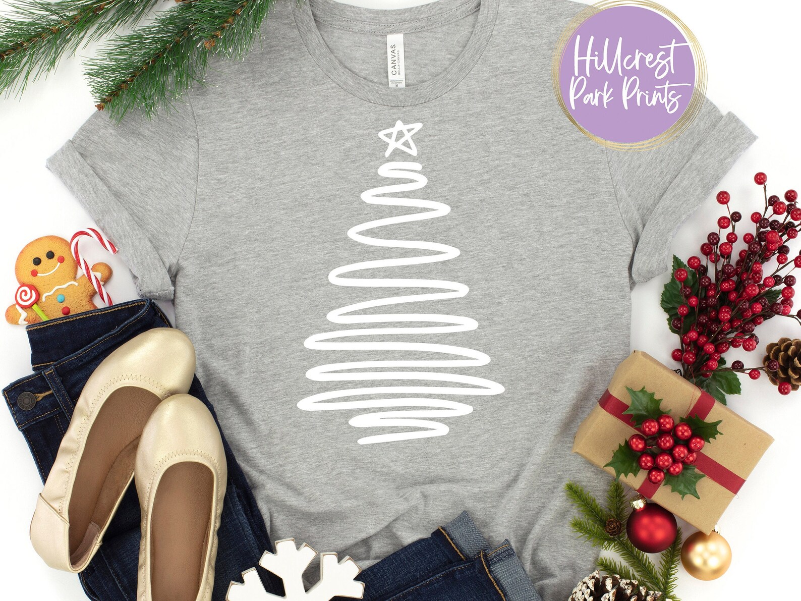 Christmas Swirl Tree SVG PNG DXF for Holiday T-shirt - Etsy