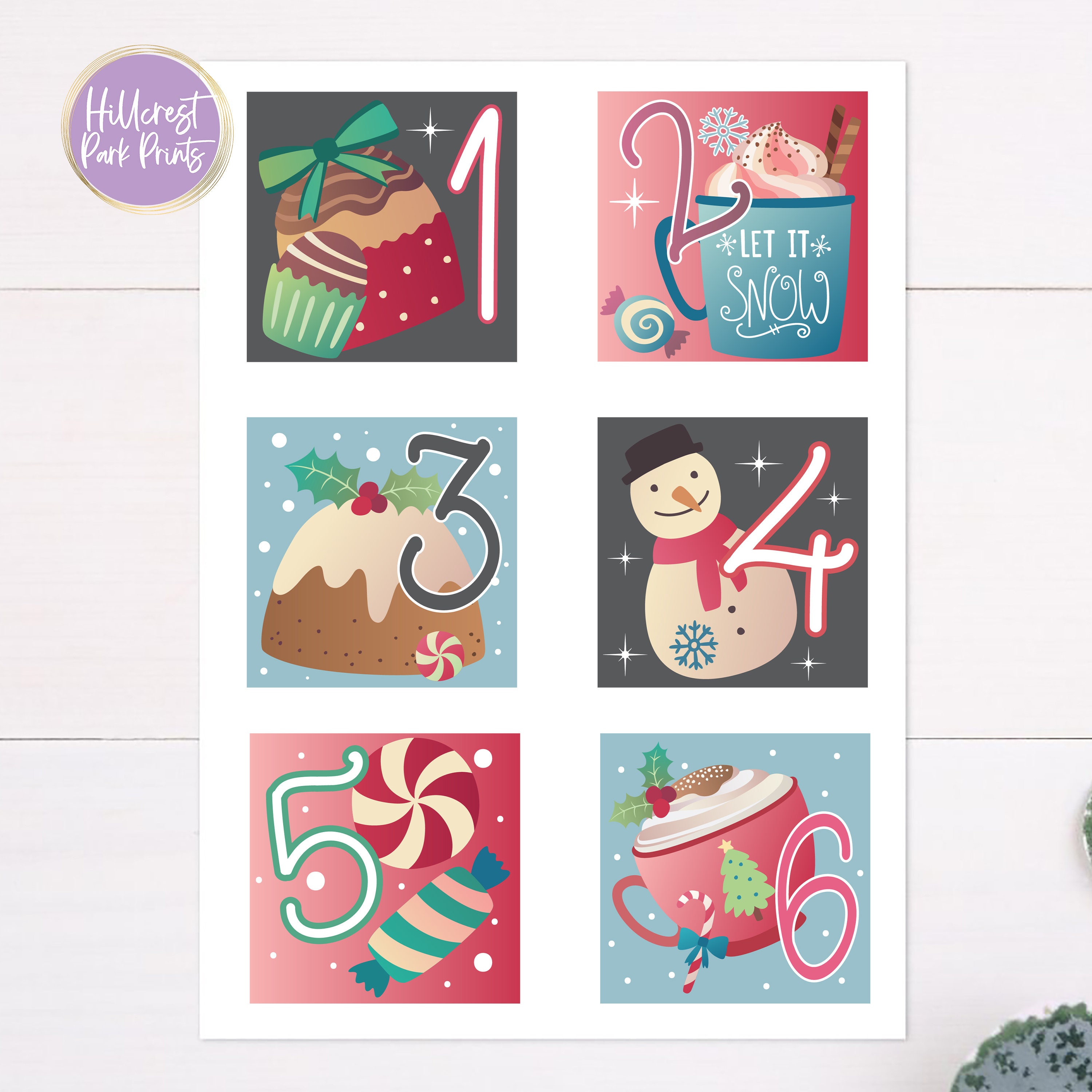 Advent Calendar PDF Christmas Countdown Calendar PRINTABLE - Etsy