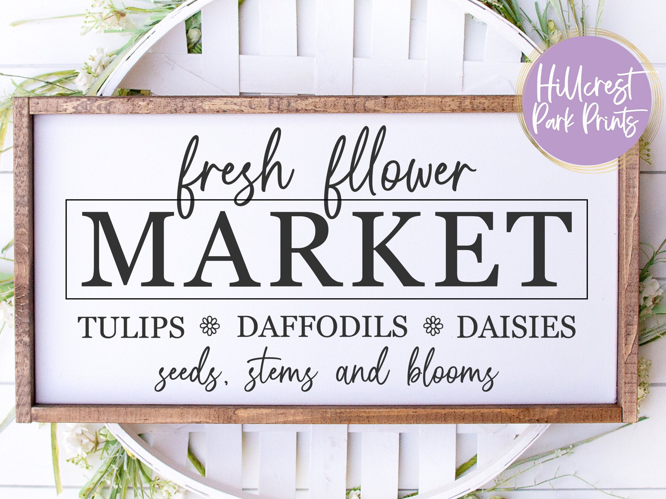 Fresh Flower Market Spring Sign SVG PNG Dxf Plant Lover | Etsy
