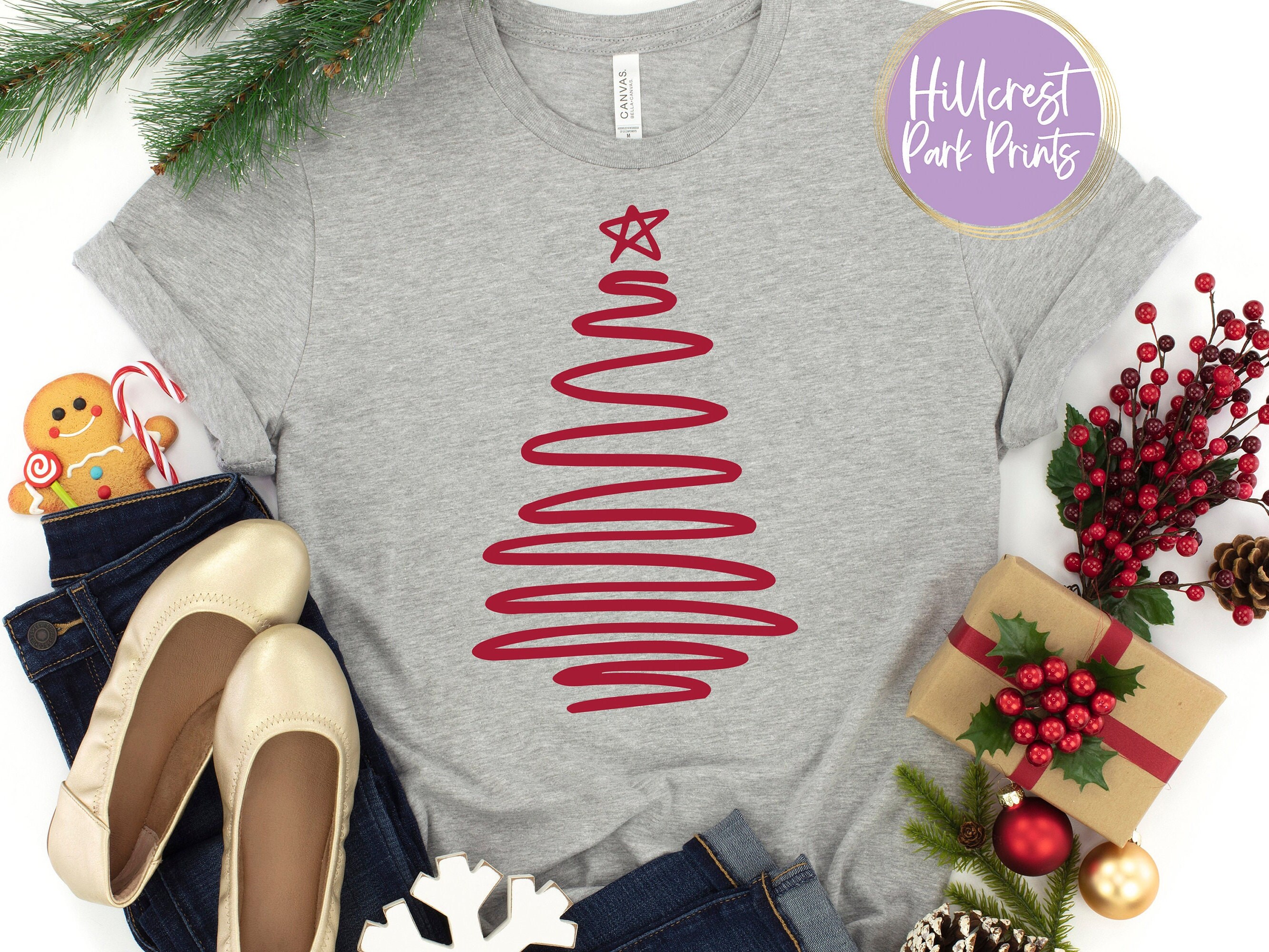 Swirly Christmas Tree SVG PNG DXF Christmas Tree Svg - Etsy