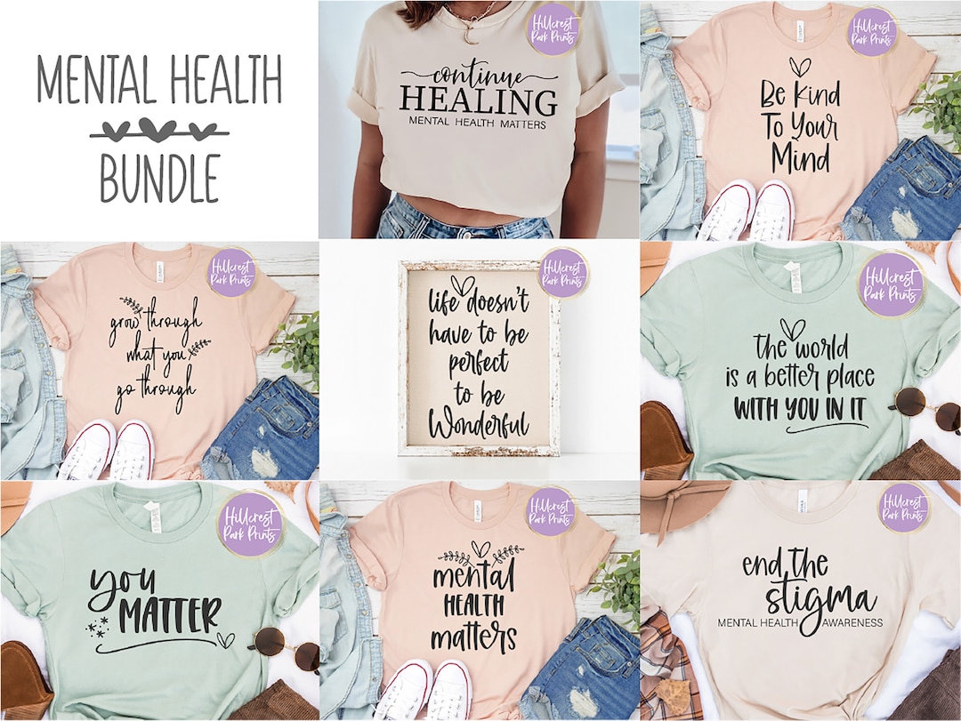 Mental Health Bundle Svg, Mental Health Matters SVG, Counseling Svg ...