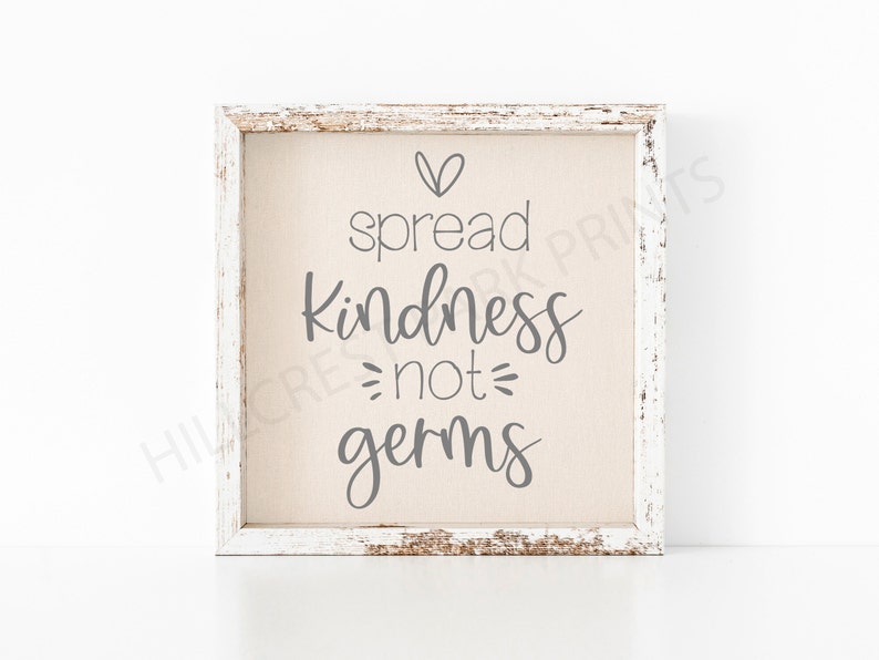 Social Distance Graphic, Spread Kindness Not Germs, Bathroom, SVG, PNG ...