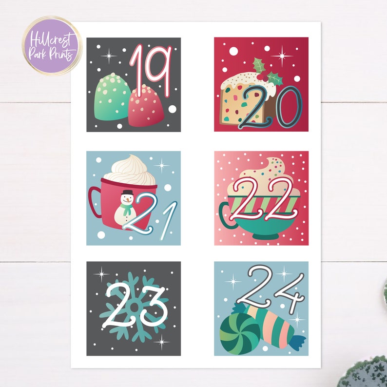 Advent Calendar PDF Christmas Countdown Calendar PRINTABLE - Etsy
