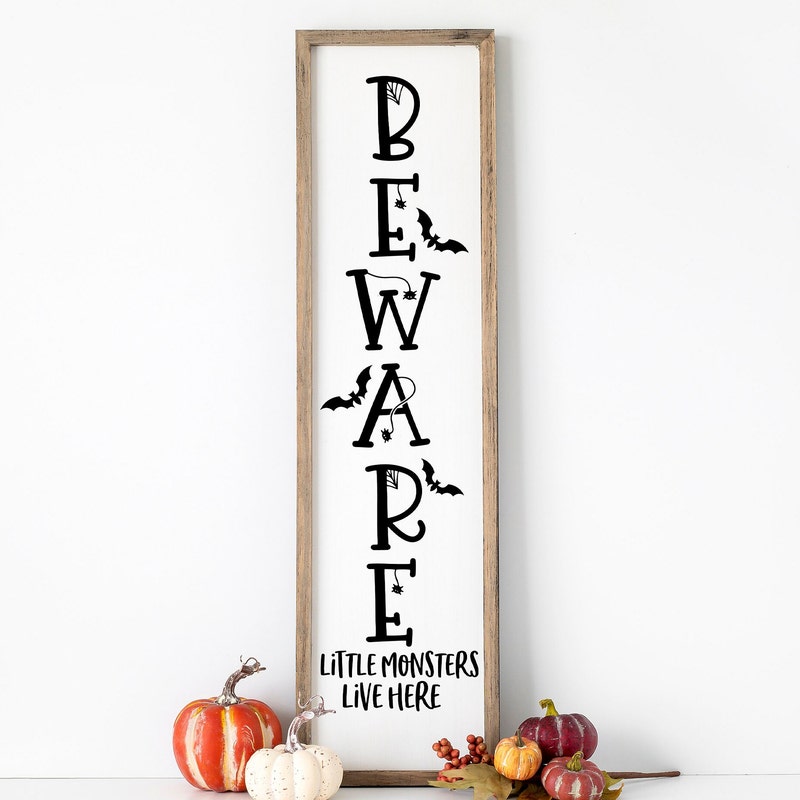Beware Halloween Sign - Etsy