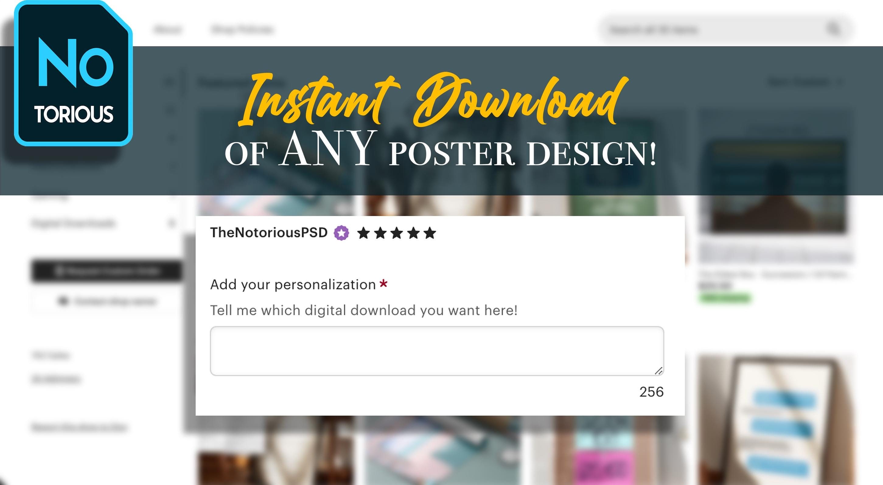 Any Poster Digital Download - Instant Download, High Res PNG @ 300dpi ...