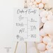 Editable Wedding Order of Events Sign, Party Timeline (digital Download ...