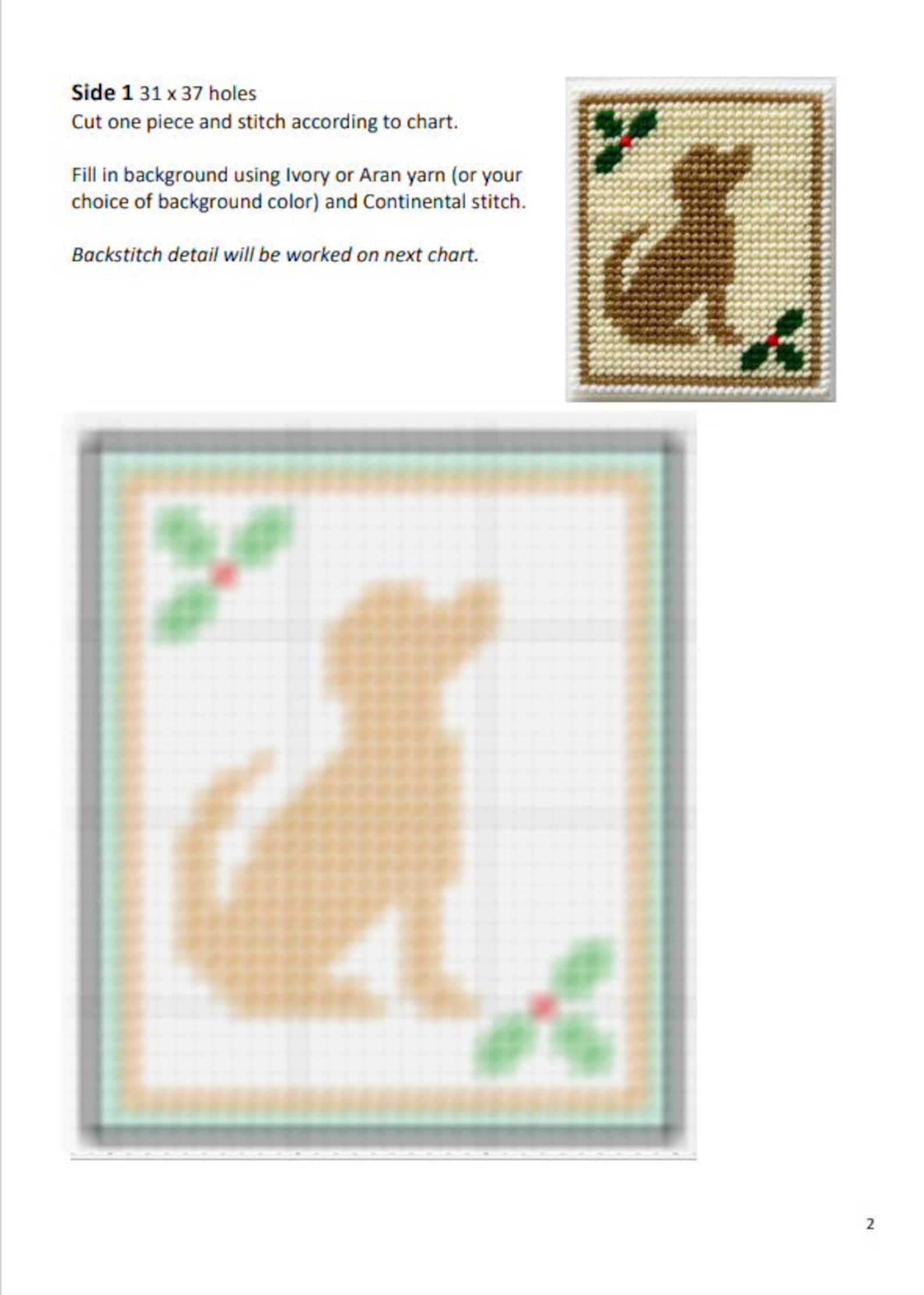 Pdf PATTERN - Gingerbread Dogs Tissue Box Cover - Pdf Download for 7 ...