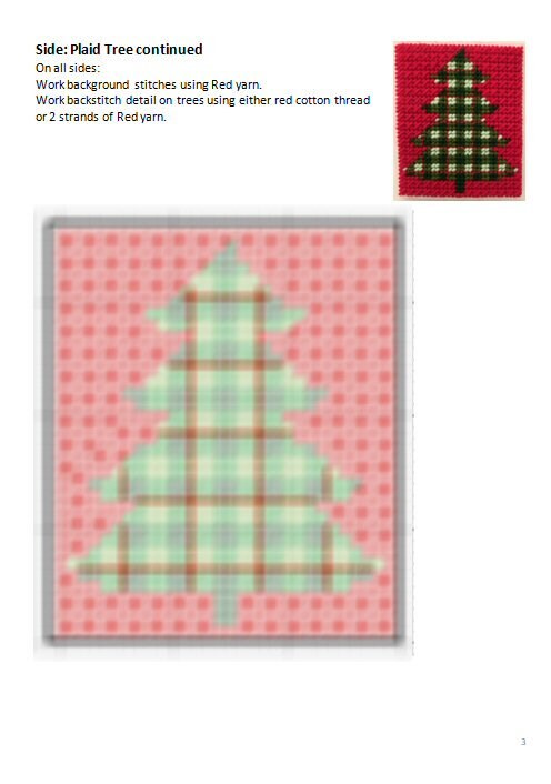 Pdf PATTERN Plaid Trees Tissue Box Cover Pdf Download for | Etsy