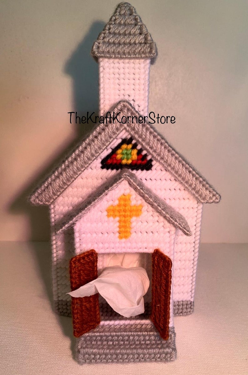 Pdf PATTERN White Church Tissue Box Cover Pdf Download - Etsy