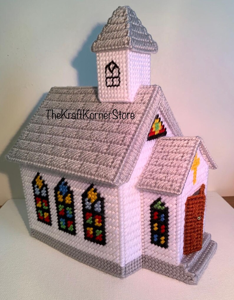 Pack 0f 2 Pdf PATTERNS brick Church and White Church Tissue | Etsy