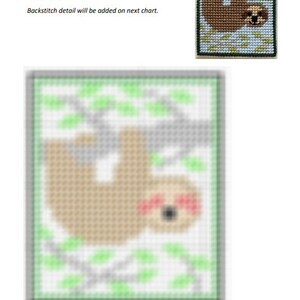 Pdf PATTERN - Sloth Tissue Box Cover - Pdf Download for 7 Mesh Plastic ...