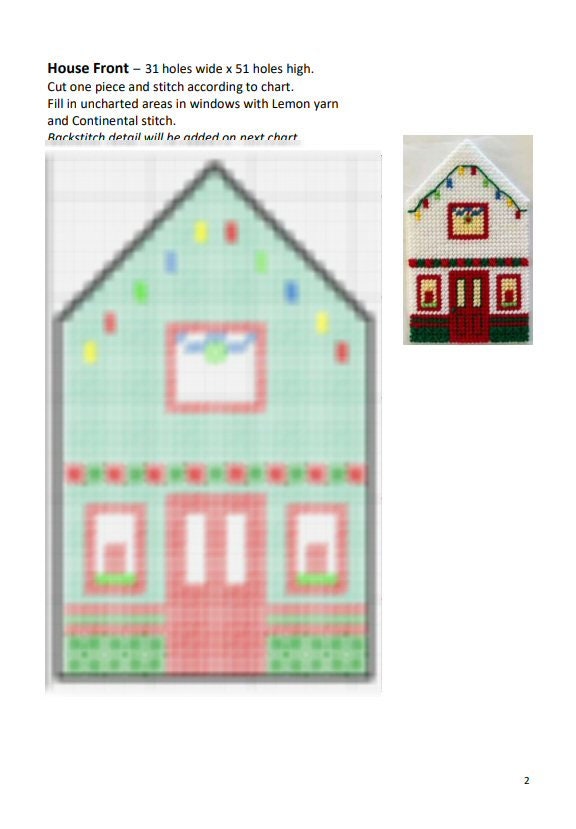 Pdf PATTERN - Christmas House Tissue Box Cover - Pdf Download - Etsy