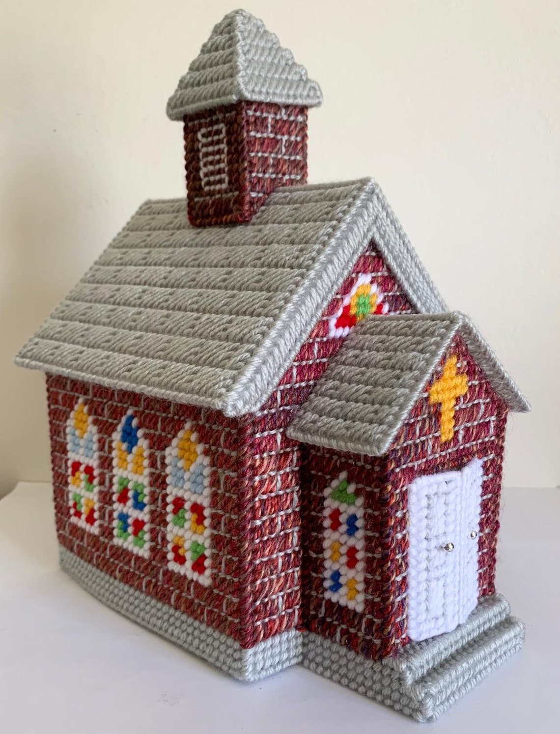 Pdf PATTERN Brick Church Tissue Box Cover Pdf Download | Etsy