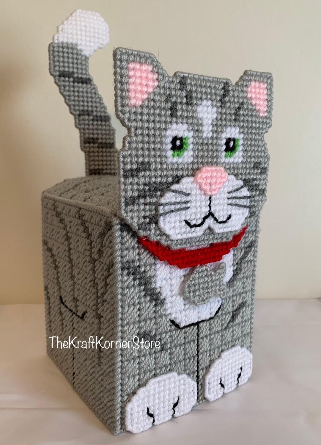 Pdf PATTERN 3d Tabby Cat Tissue Box Cover Pdf Download - Etsy