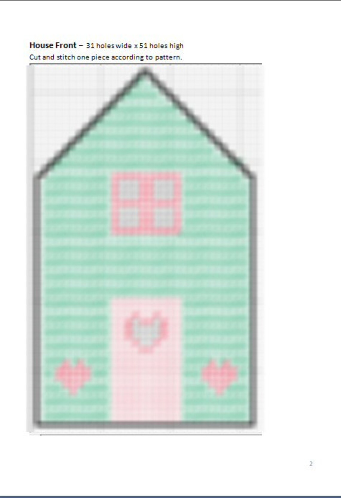 Pdf PATTERN - Valentine's House Tissue Box Cover - Pdf Download - Etsy