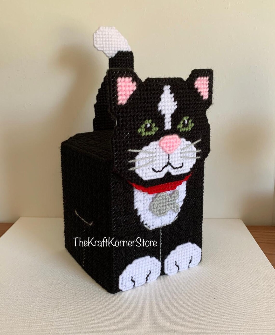 Pdf PATTERN - 3d Black Cat Tissue Box Cover - Pdf Download - Etsy