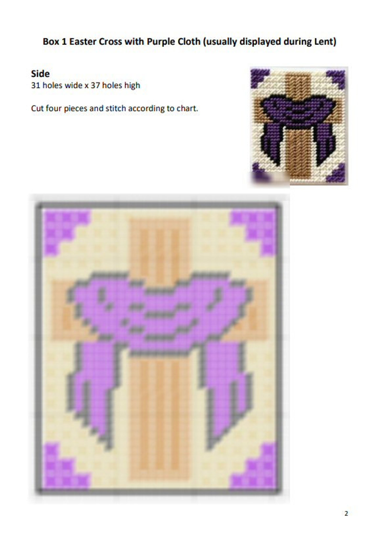 Pdf PATTERN Easter Cross Tissue Box Covers 2 Different - Etsy
