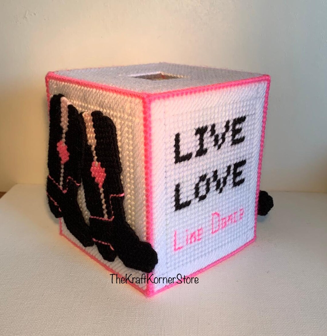 Pdf PATTERN - Line Dancing Tissue Box Cover - Pdf Download - Etsy