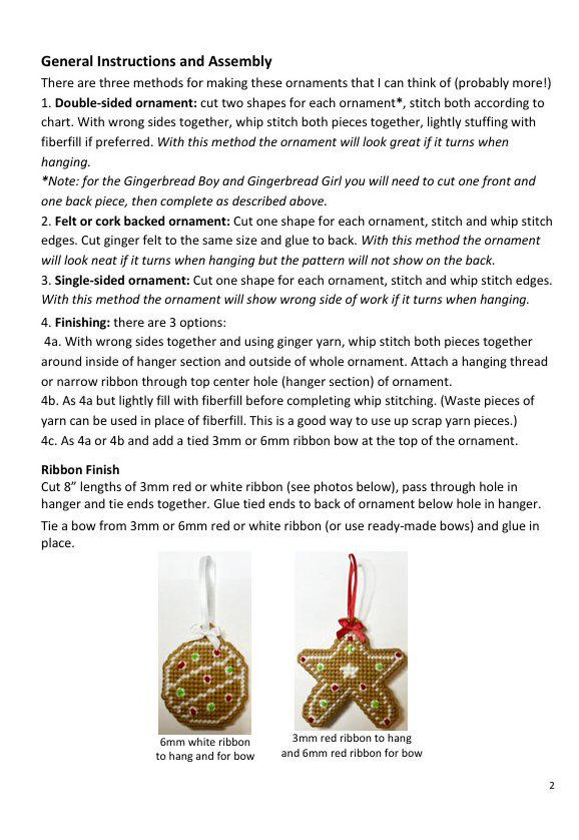 Pdf PATTERN - Gingerbread Christmas Ornaments - Pdf Download for 7 Mesh ...