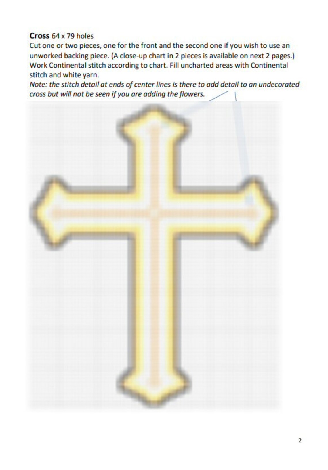 Pdf PATTERN - Easter Cross Wall Hanging- Pdf Download for 7 Mesh ...