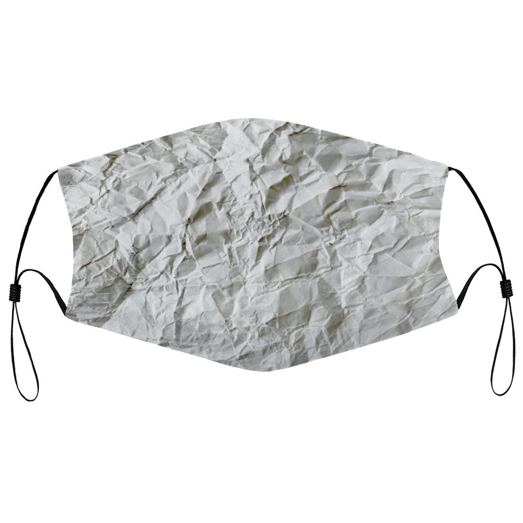 Crushed Paper Print Face Mask With Filter Vent Washable - Etsy