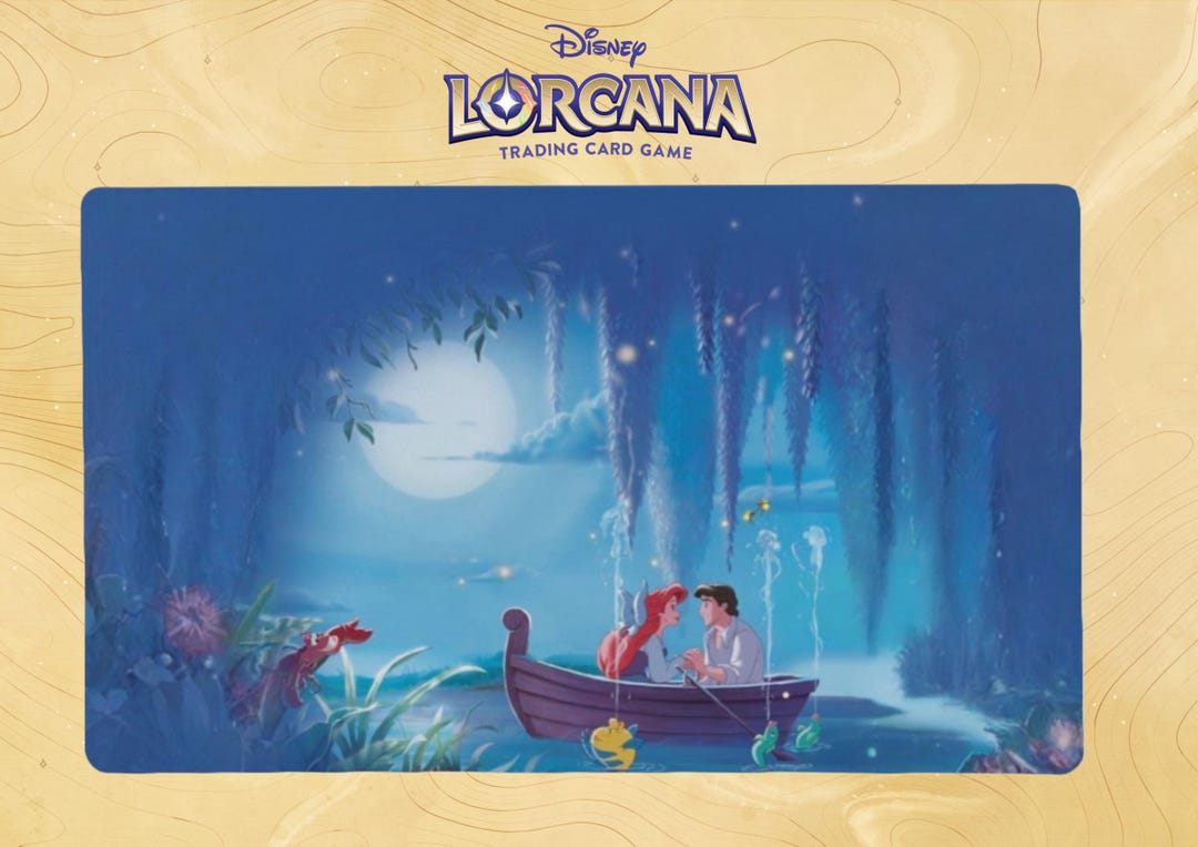 Disney Lorcana Playmat - Ariel & Prince Eric - TCG - Custom Playmat ...