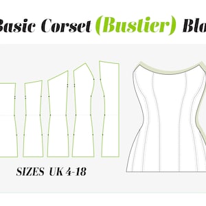CORSET TOP Sewing Pattern Bustier Top Digital Pdf Sewing Pattern ...
