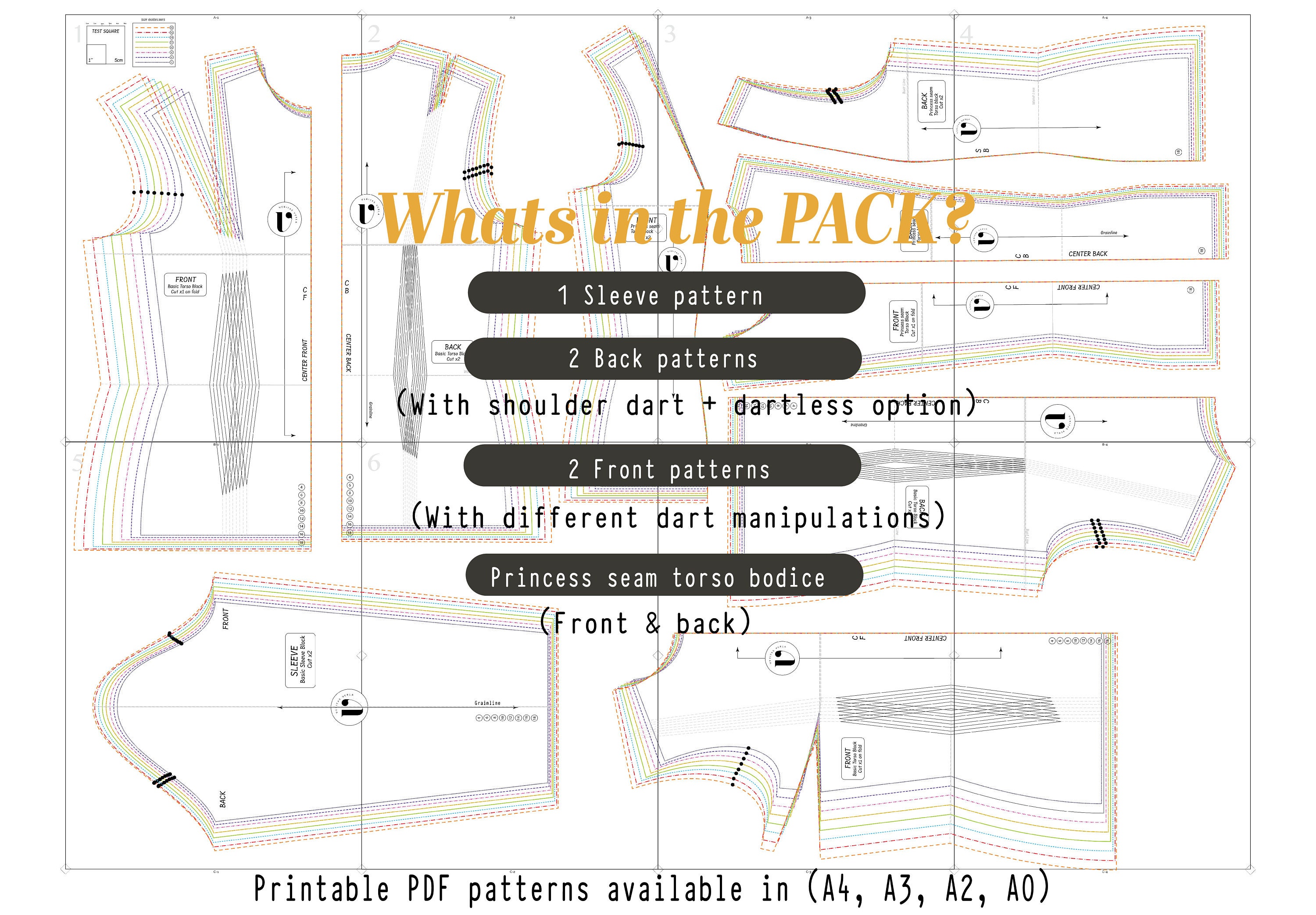 BASIC BODICE Torso dress Sewing Pattern Women's Bodice - Etsy