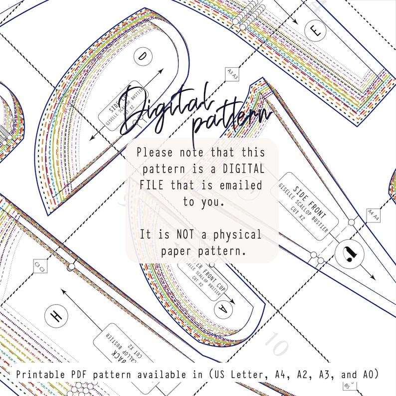 SCALLOP CUP Corset Sewing Pattern- Strapless Seashell Bustier Pdf ...