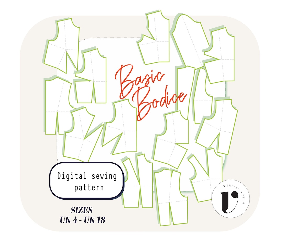 BASIC BODICE Block Sewing Pattern, Women's Bodice Block/torso & Sleeve ...