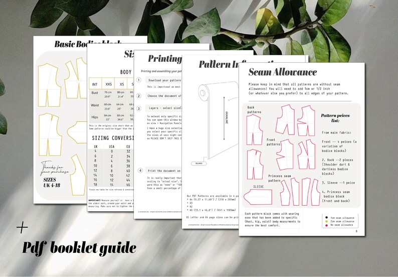 BASIC BODICE Block Sewing Pattern Women's Bodice - Etsy Australia