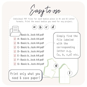 BASIC BODICE Torso (dress) Sewing Pattern, Women's Bodice Block/torso ...